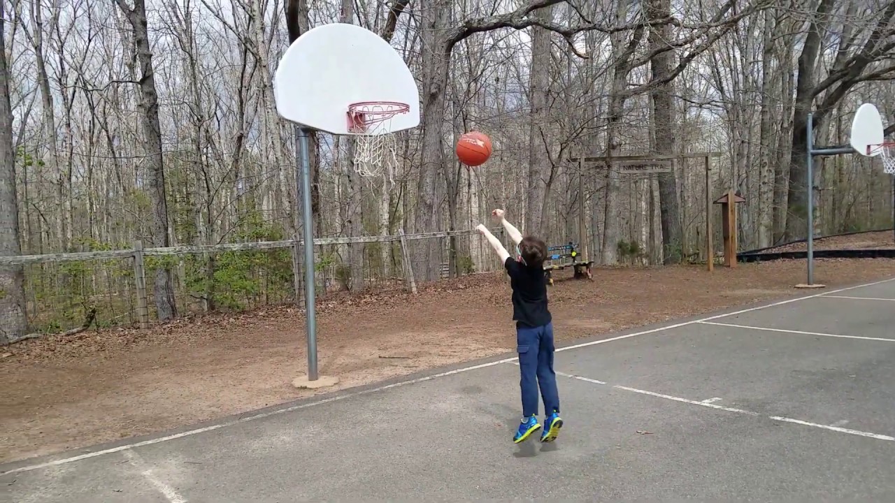 Shooting baskets and chatting, April 7 2019 - YouTube