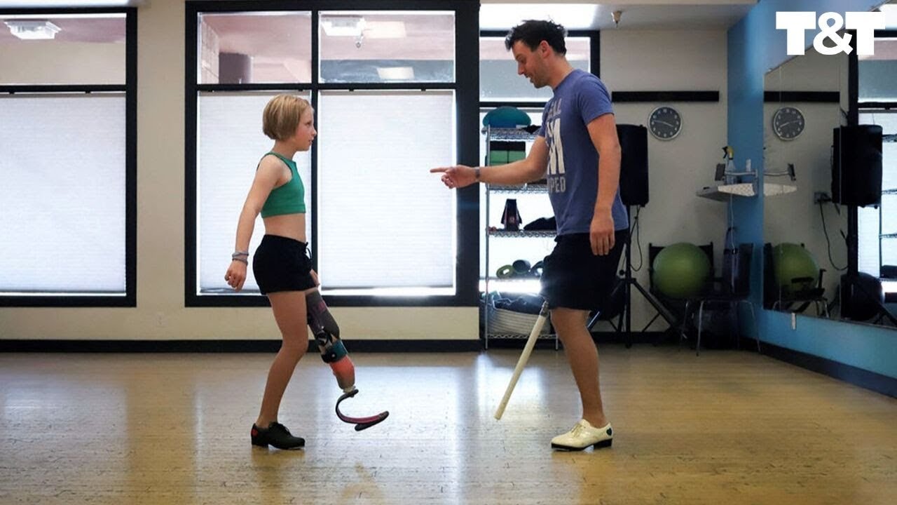 One Legged Dancer Surprised By One Legged Dancing Idol - YouTube