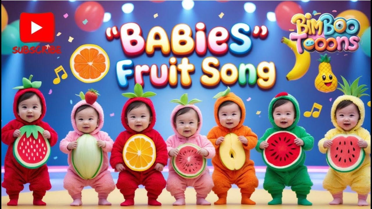 “Fruits Are Fun! Song | Babies Ramp walk in Fruit Costumes Sing & Count ...
