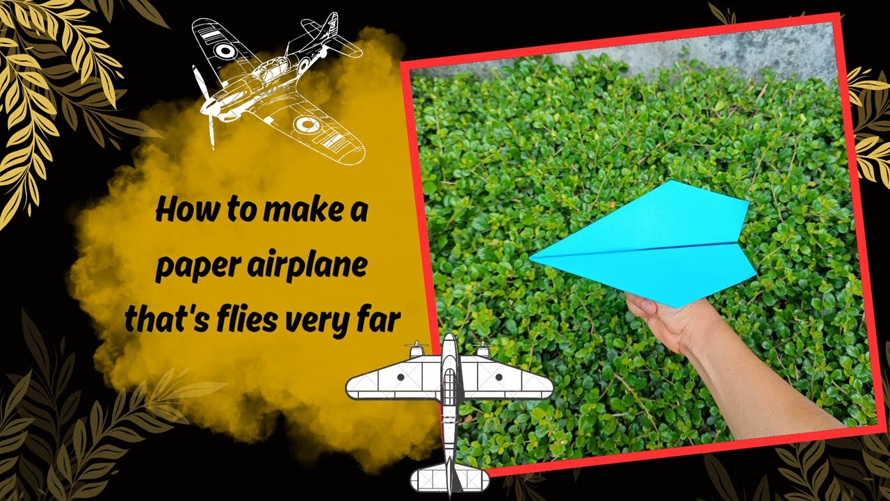 How to make a simple far flying paper airplane - YouTube