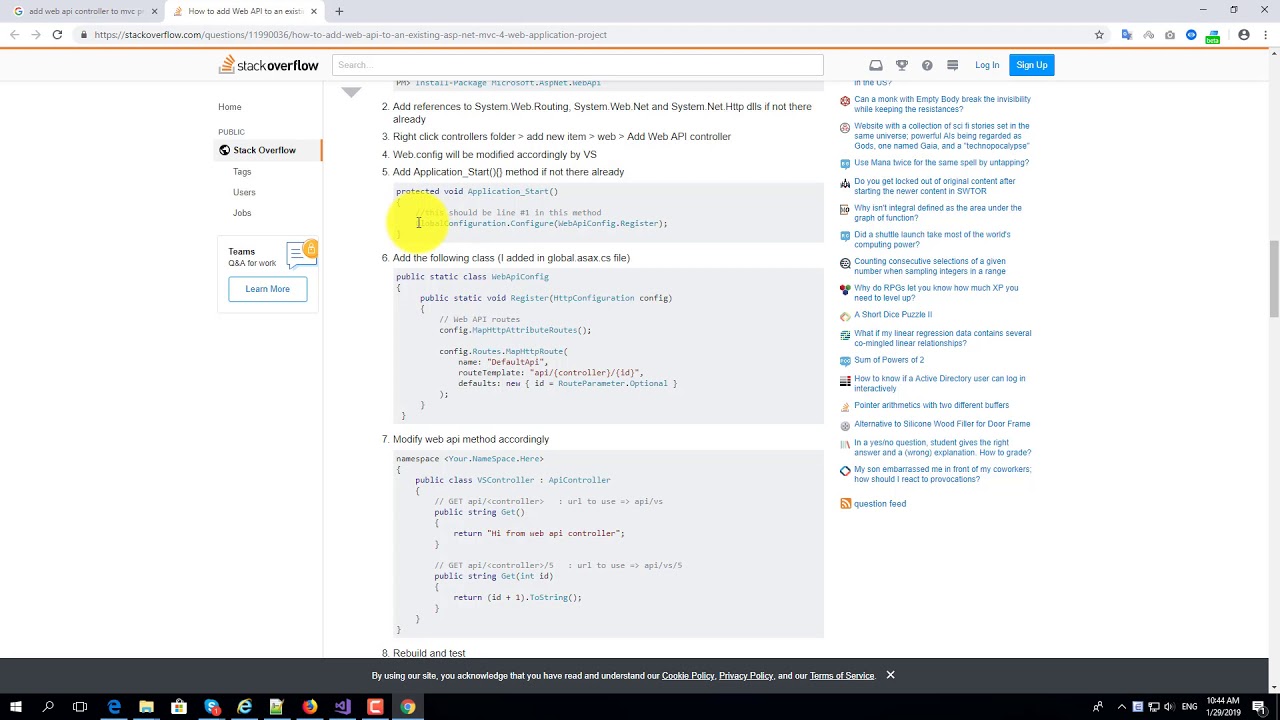Codefirstwithviewpart05 Webapi Youtube 8097