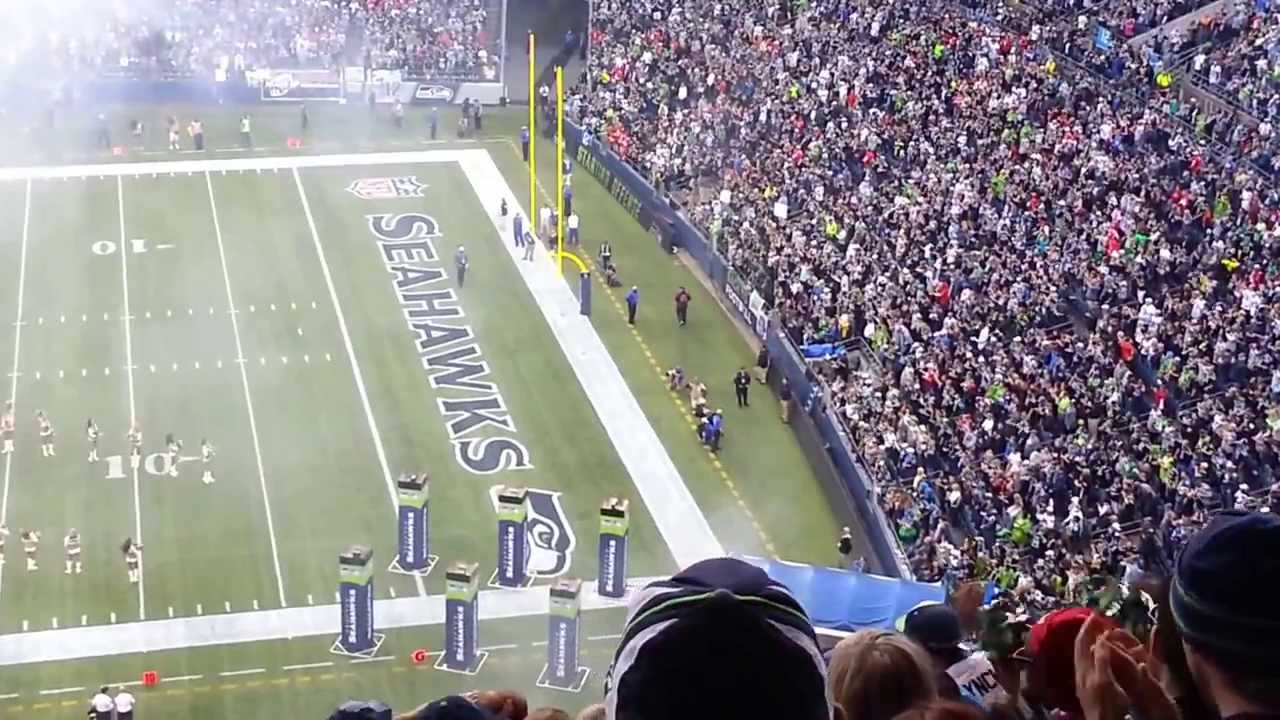 Seahawks vs 49ers 9/17/2013 Starting Offense Introduction Loudest Crowd ...