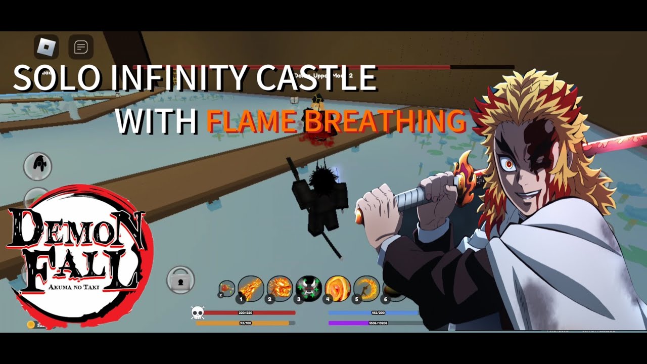 Solo Infinity Castle | Flame Breathing 🔥 (Demonfall Mobile) - YouTube