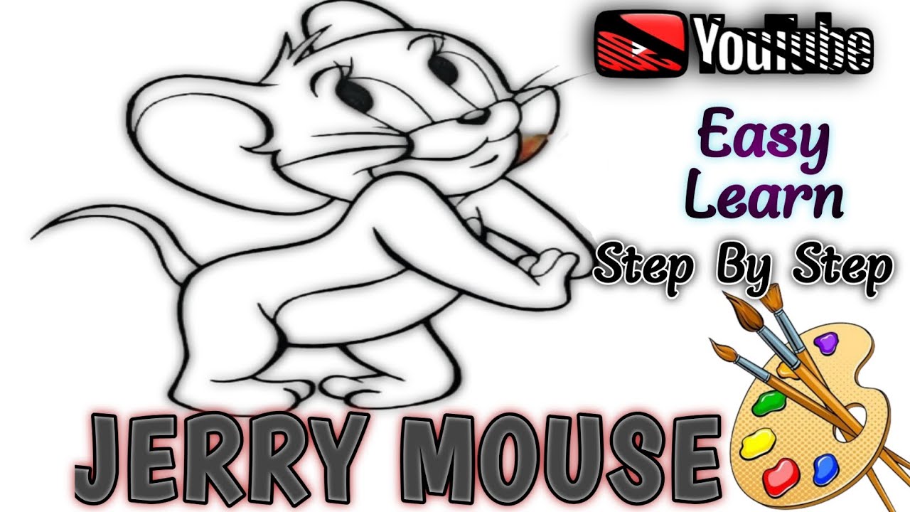 Jerry Mouse Drawing|| Drawing and Coloring(Tom and Jerry)for Kids - YouTube