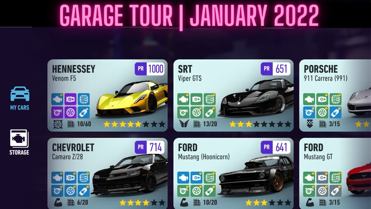 NFS: No Limits| Garage Tour | January 2022 | The progress so far - YouTube