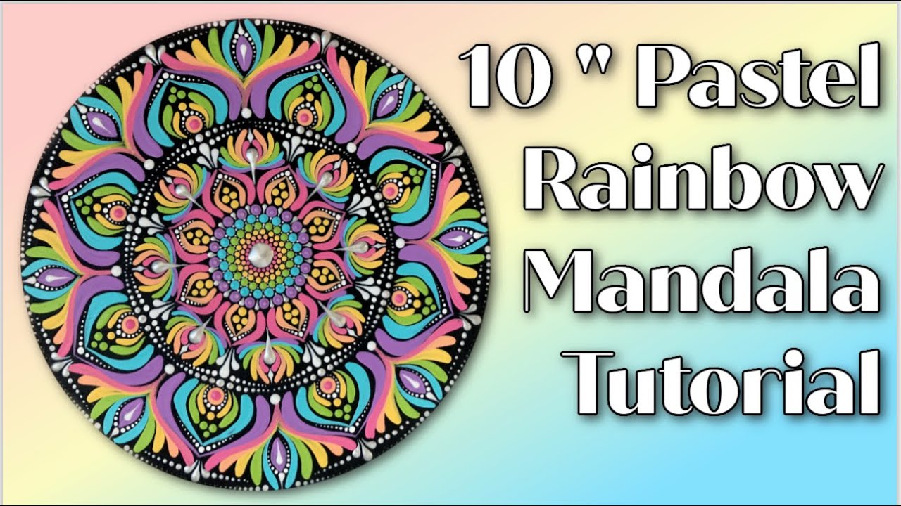 10" Mandala Painting: HELLO SPRING! | Dot Mandala Tutorial from Start ...