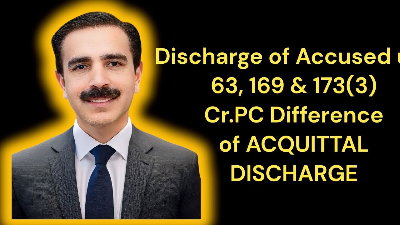 Discharge of Accused us 63, 169 & 173(3) Cr.PC & Difference of ...