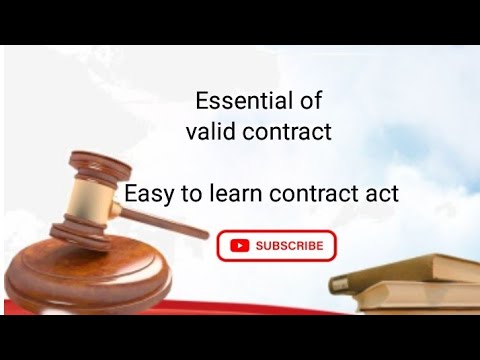 contract / essentials of valid contract /lecture 1 - YouTube