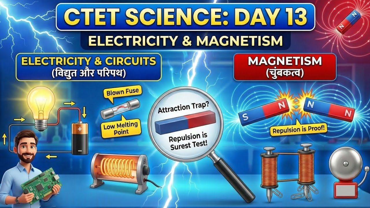 CTET Science Day 13: Electricity & Circuits (विद्युत और परिपथ) - YouTube