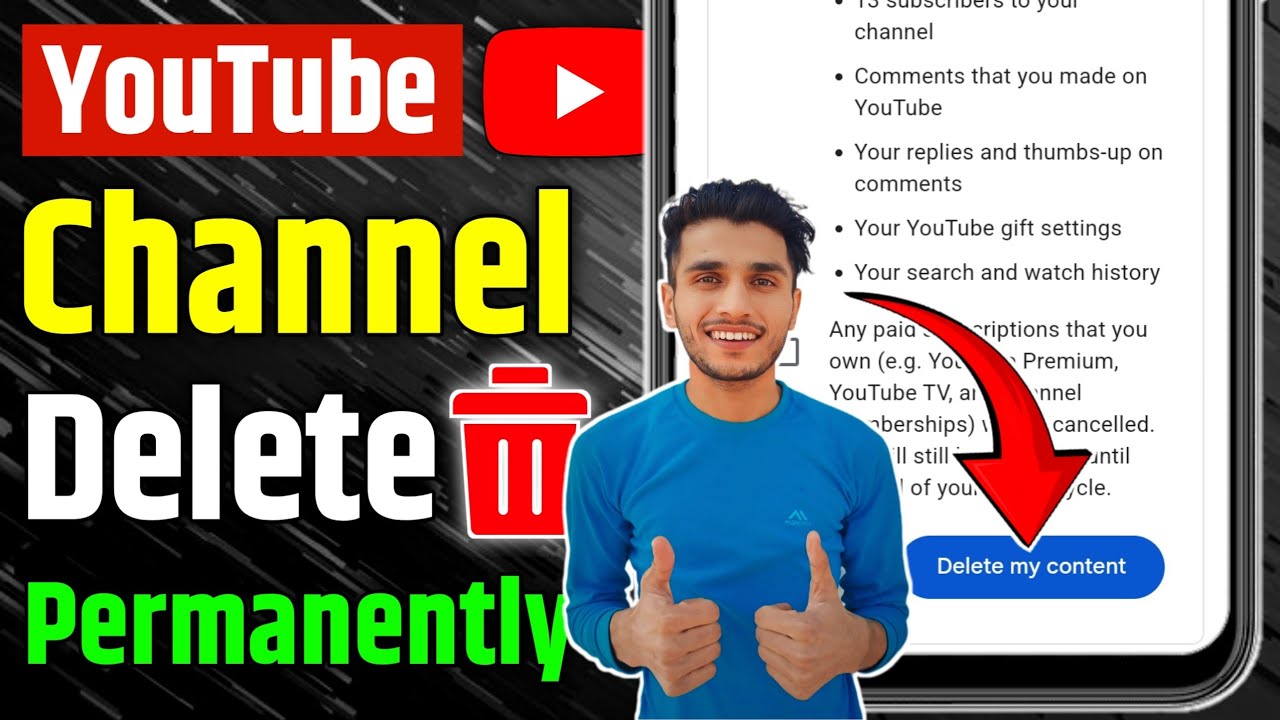 Youtube channel delete kaise kare permanently | how to delete youtube ...