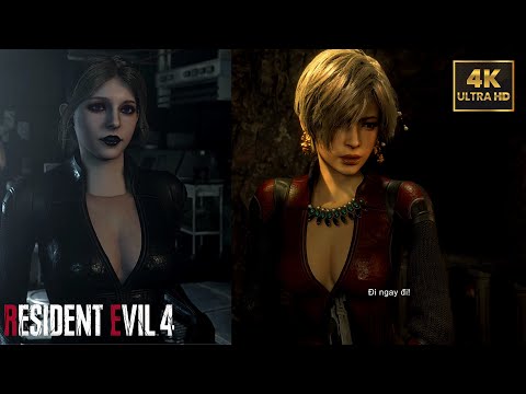 Ashley Hot Black Battle Suit and Ada Red Battle Suit Resident Evil 4 Remake 4K Ultra HD Reshade