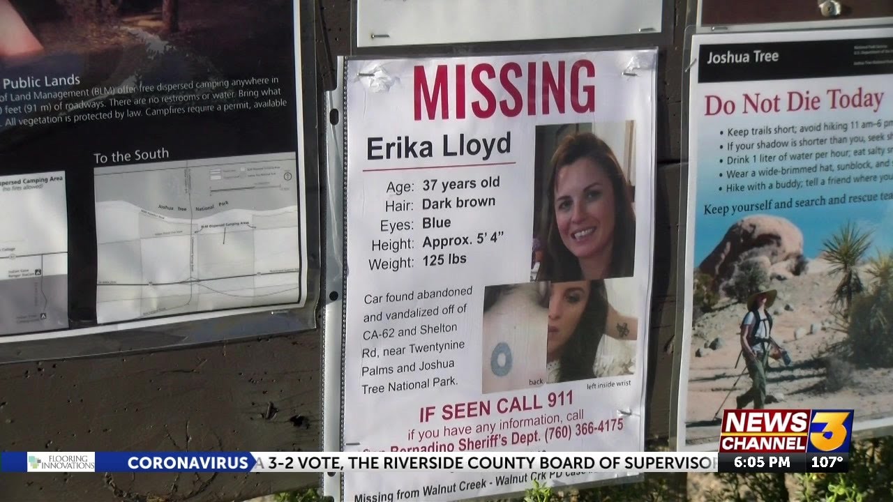 Active search underway for Erika Lloyd in Joshua Tree National Park ...