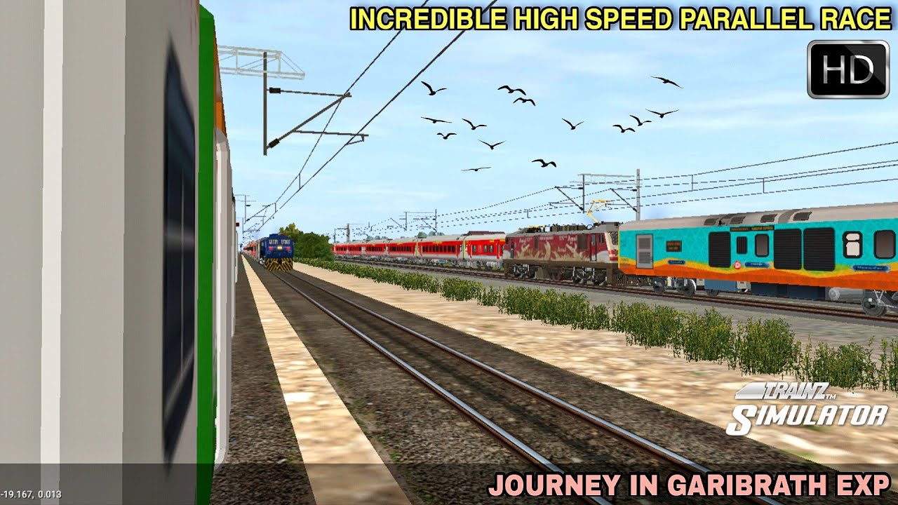#INCREDIBLE HIGH SPEED PARALLEL RACE IN TRAINZ SIMULATOR | JOURNEY IN ...