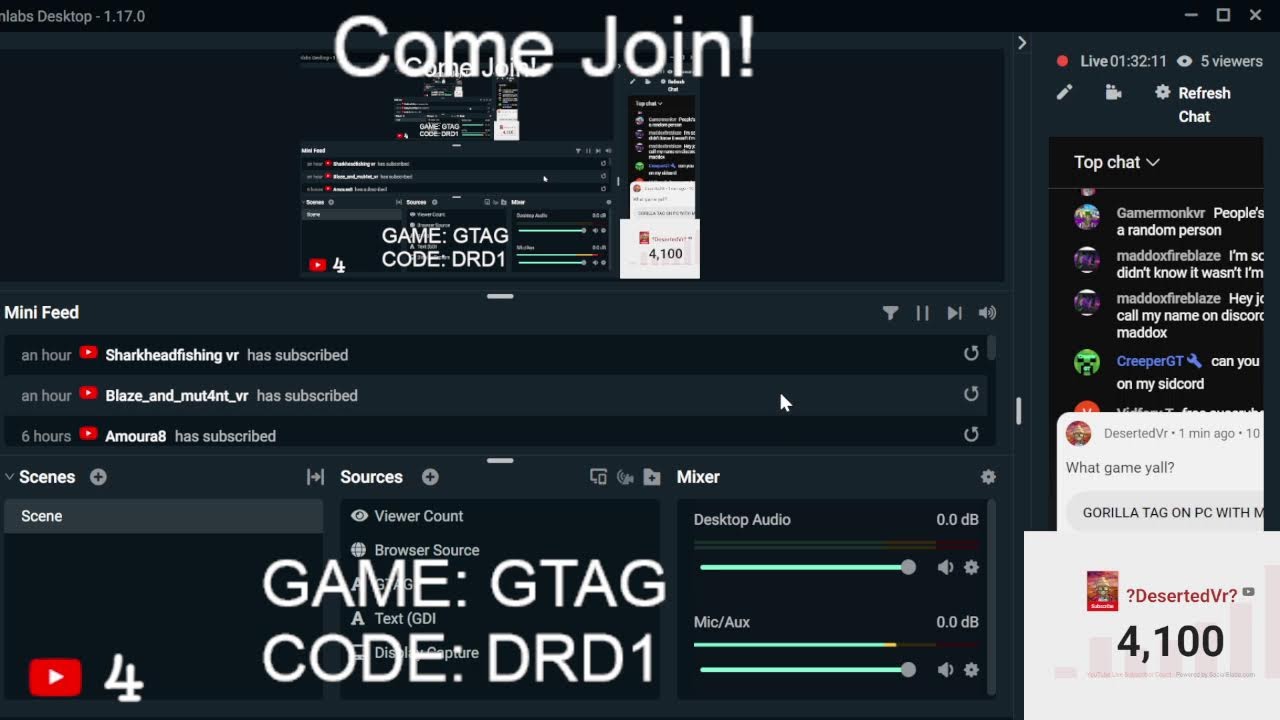 GTAG LIVE NEW UPDATE JOIN! - YouTube