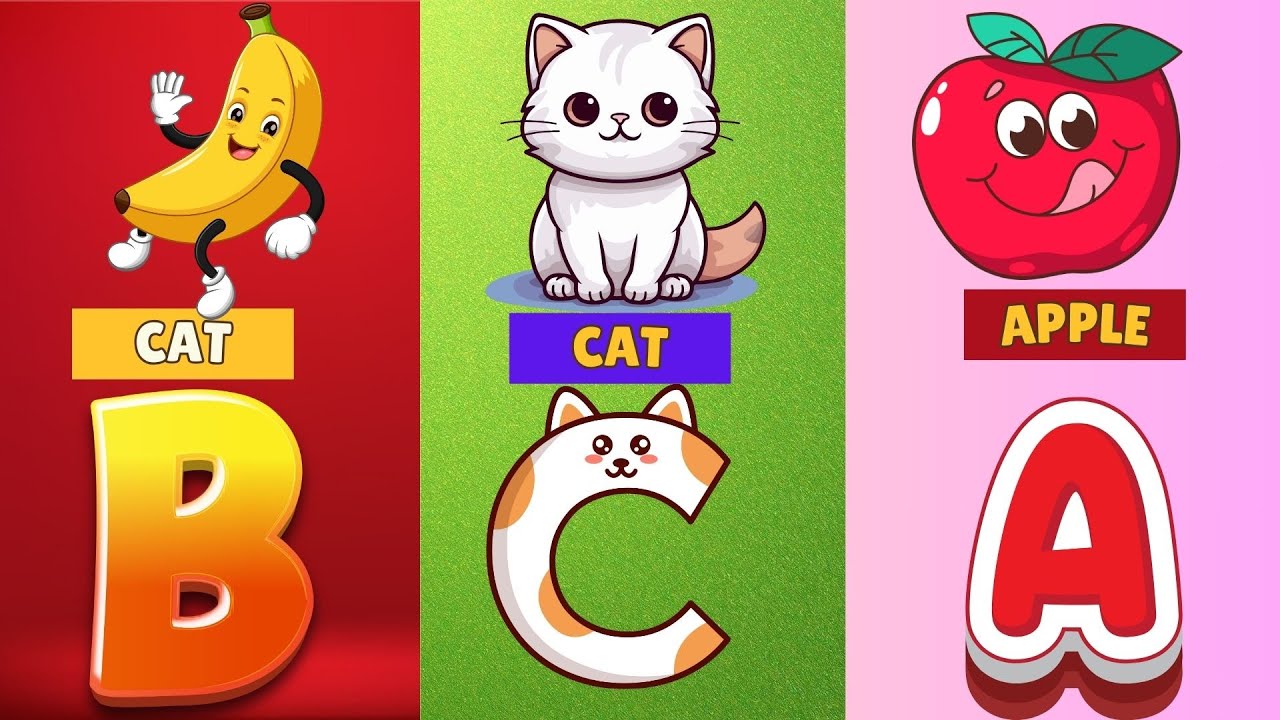 ABC Phonic Song - Toddler Learning Video Songs, A for Apple, Nursery ...