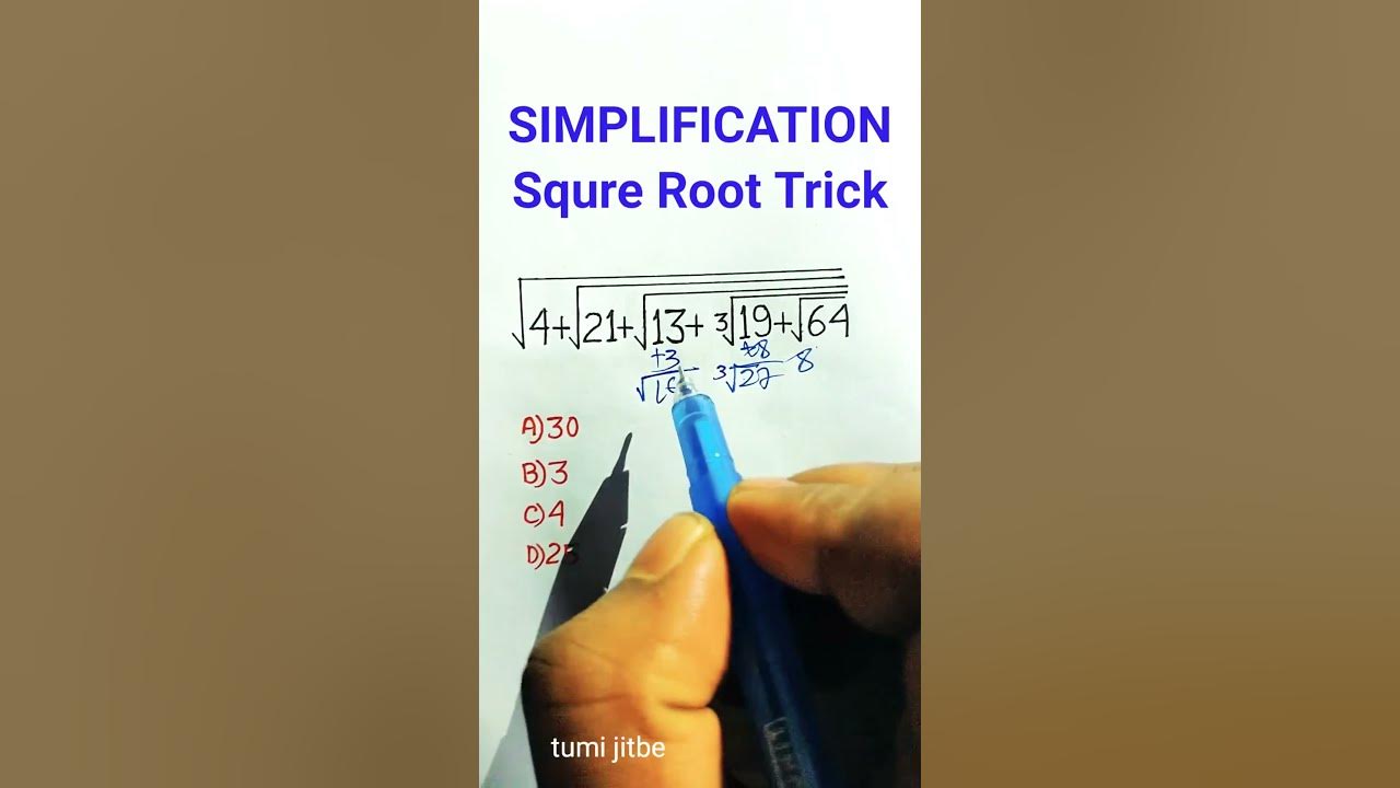 Simplification Trick| SSC CGL GD Math Trick| Root Problems| Square , cube Root Tricks | #shorts ...