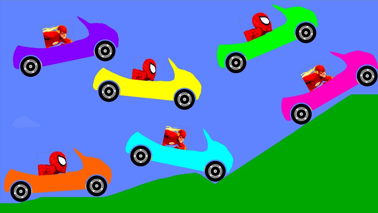 The Flash Vs Spider-Man Car Race in Algodoo - YouTube