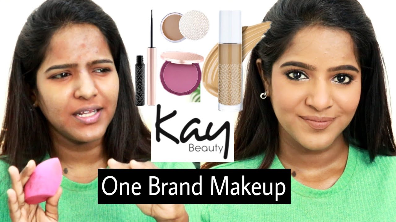 🔴Makeup Using "Kay Beauty" Products On Dusky Skin-One brand Tutorial ...