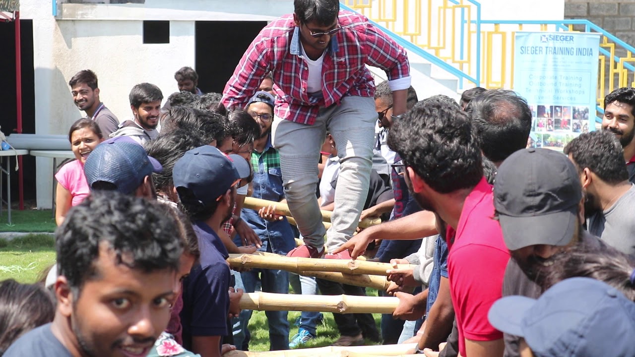 Best Team Building Activity Human Ladders - YouTube