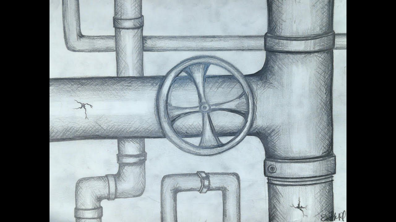 Shading Project, Water Pipes, 6th Grade - YouTube