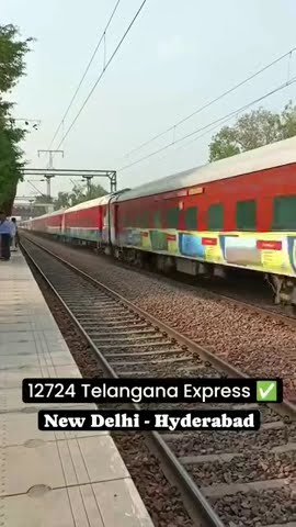 Telangana express 12724 new delhi to haidrabad traveling in train # ...