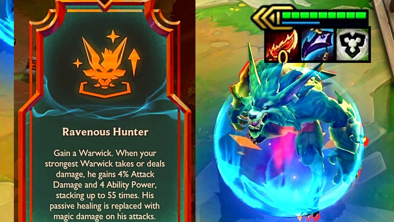 Ravenous Hunter WARWICK 3 Star⭐⭐ ⭐ 8 Bastion | TFT Set 9.5 - YouTube
