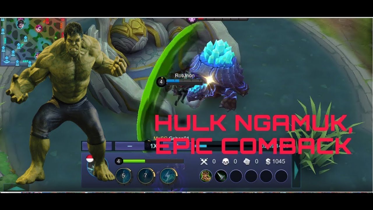 #MLBB#MobileLegend HULK NGAMUK !!! AUTO EPIC COME BACK !!! - YouTube