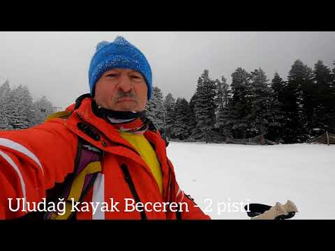 Uludağ kayak Beceren - 2 pistinden iniş