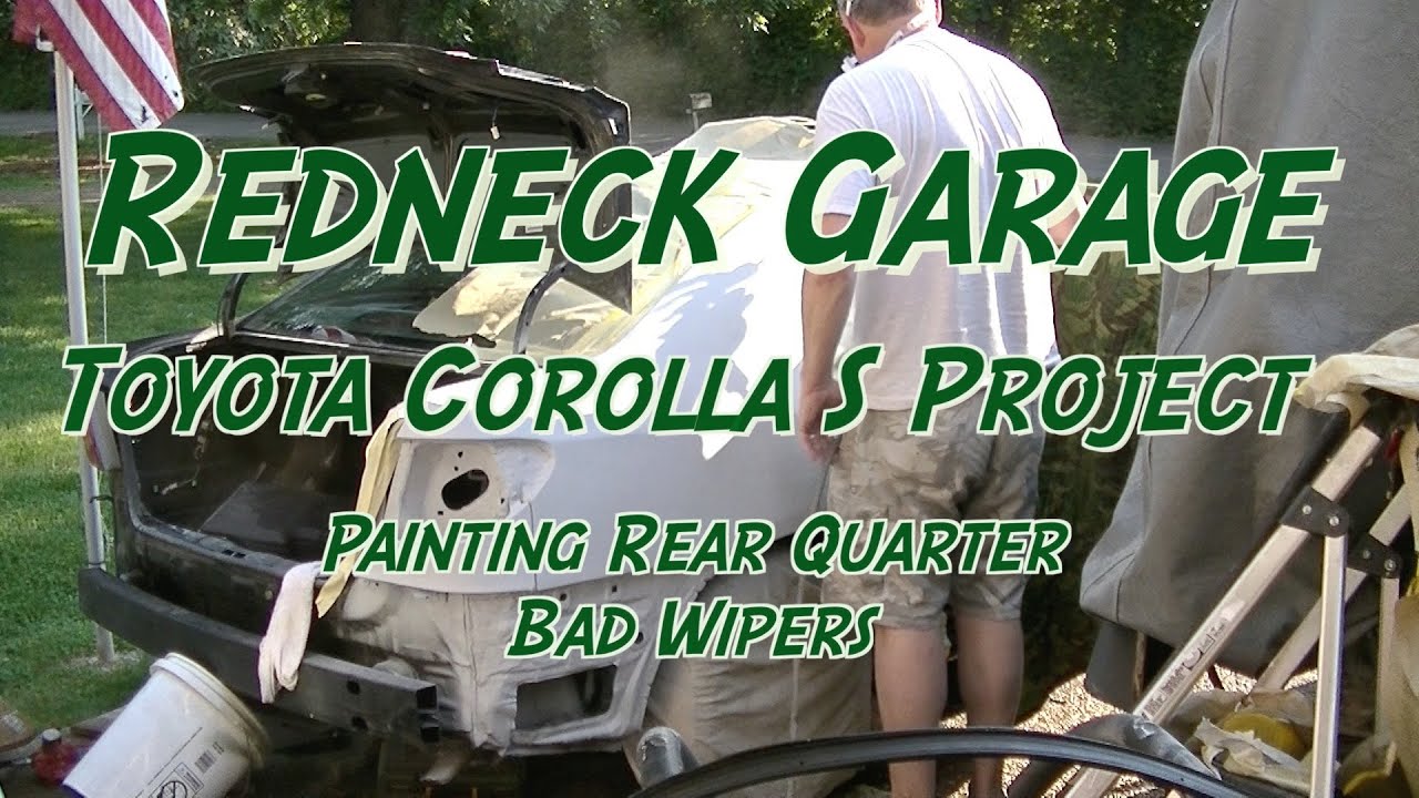 Toyota Corolla Project - Prep and Painting Rear Quarter Panel - YouTube
