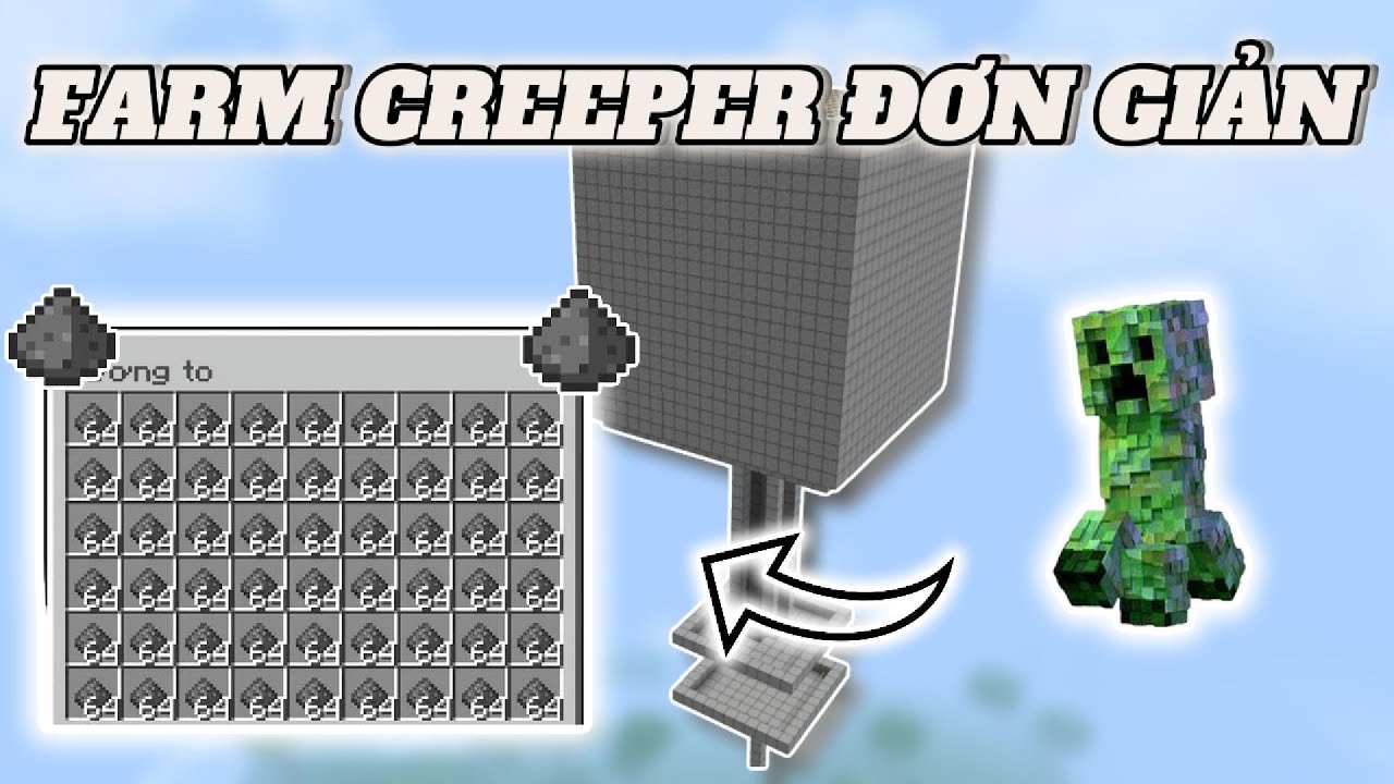 Hướng Dẫn Xây Máy Farm Creeper Đơn Giản Minecraft Bedrock 1.21 - YouTube