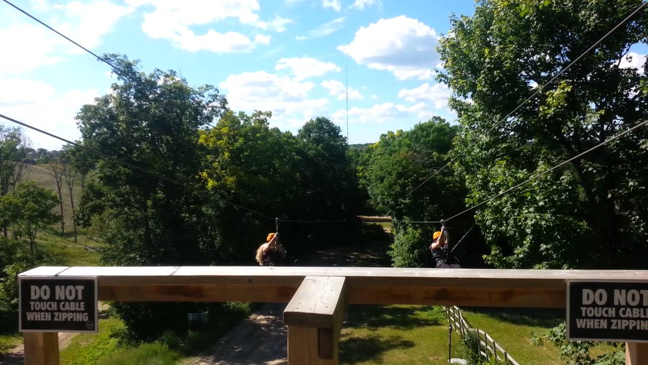 Boler Mountain Treetop Adventure Big Zip Line - YouTube