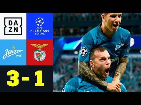Gruppenführung! St. Petersburg dominiert: Zenit – Benfica 3:1 | UEFA Champions League | DAZN
