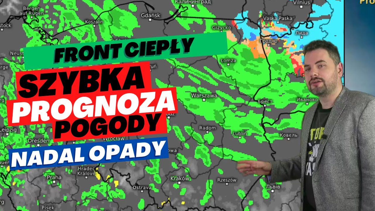 SZYBKA PROGNOZA. Przelotny DESZCZ nad Polską. Na zachodzie i południu ...