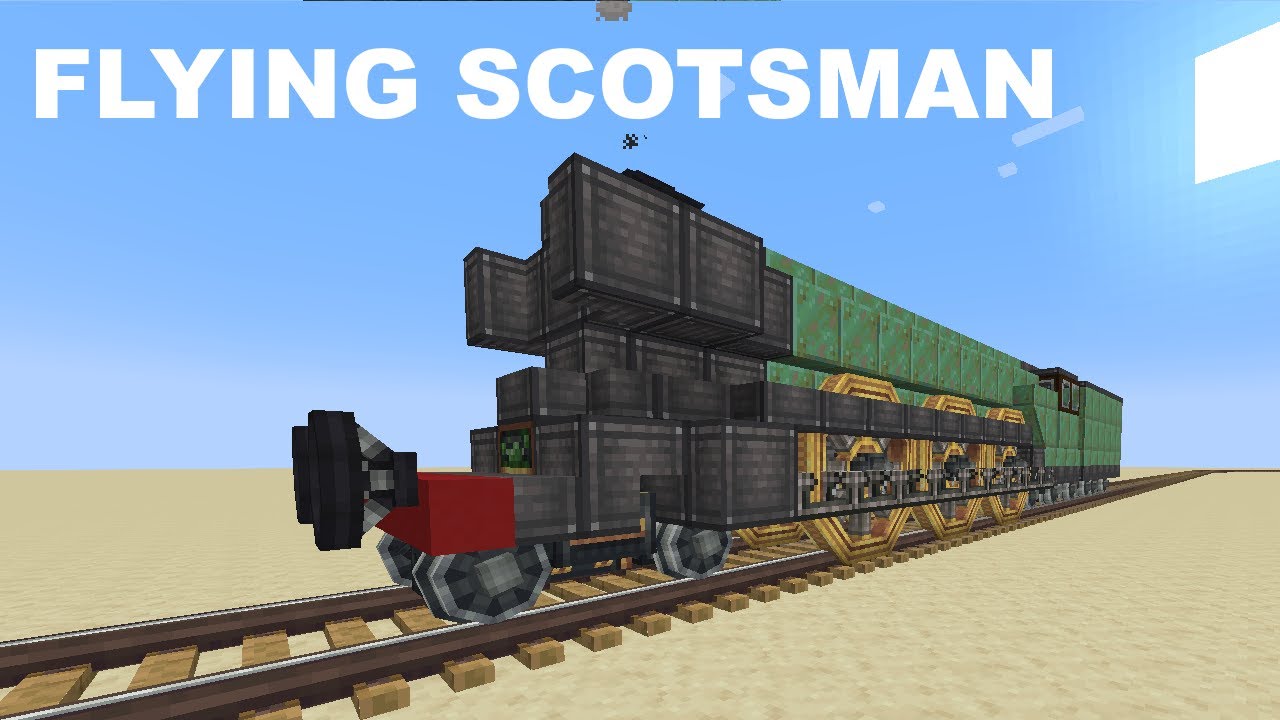Minecraft Create Mod Train Build - Flying Scotsman - YouTube