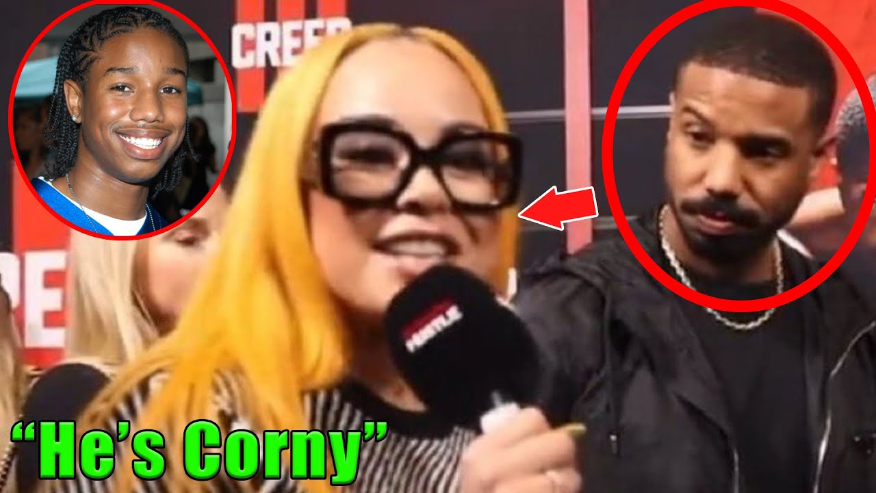 Michael B Jordan CHECKS Woman After Calling Him Corny - YouTube