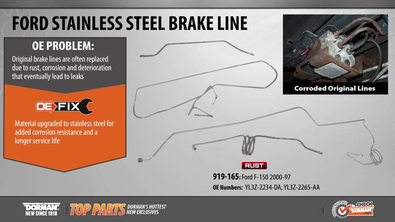 Highlighted Part: Brake Hydraulic Line Kit for Select Ford F-150 & Lobo ...