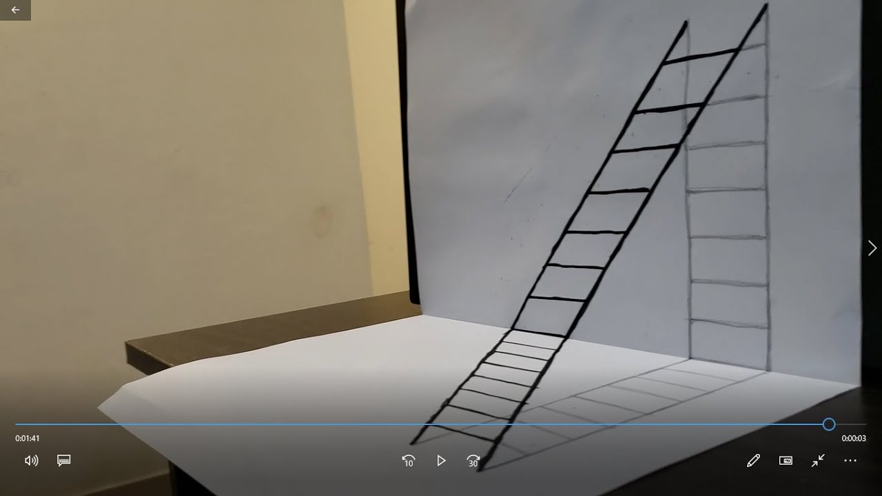 3d Ladder Effect with simple drawing - YouTube