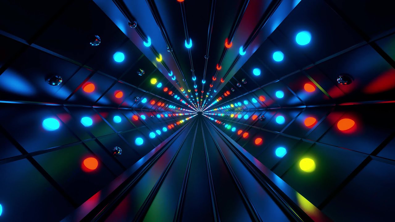 1 Hour Glowing Lights Neon Tunnel Party Disco background - Free Video ...