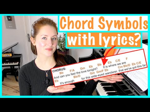 How to interpret and understand chord symbols with lyrics on the Piano ...