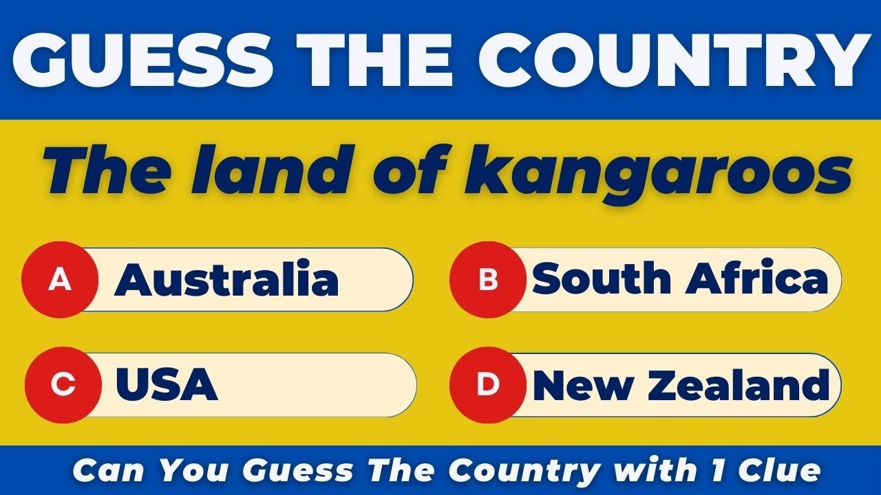 Can You Guess The Country with 1 Clue - Guess The Country Quiz - YouTube