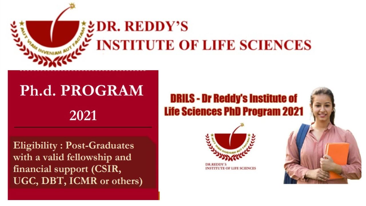 phd programs 2021, dr reddy's phd programme 2021, phd admission 2021 ...