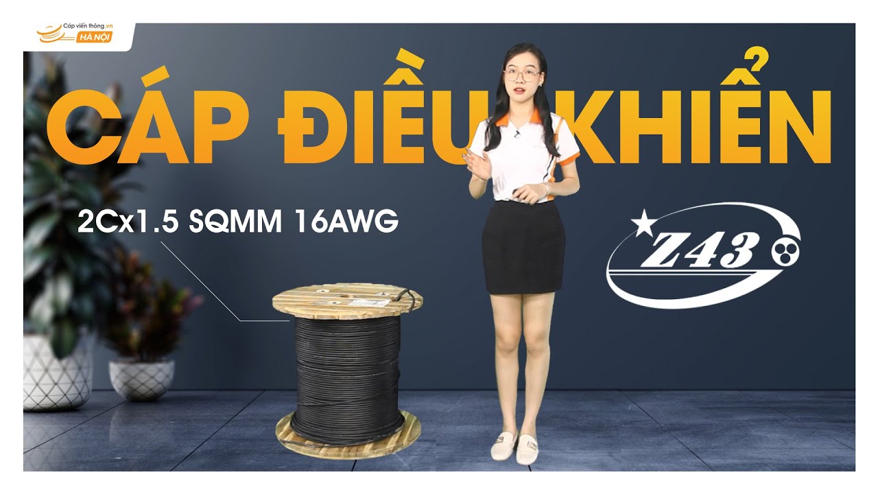Dây Cáp Điều Khiển Chậm Cháy Z43 2x1,5SQmm 16AWG của Nhà Máy Z143 Bộ ...