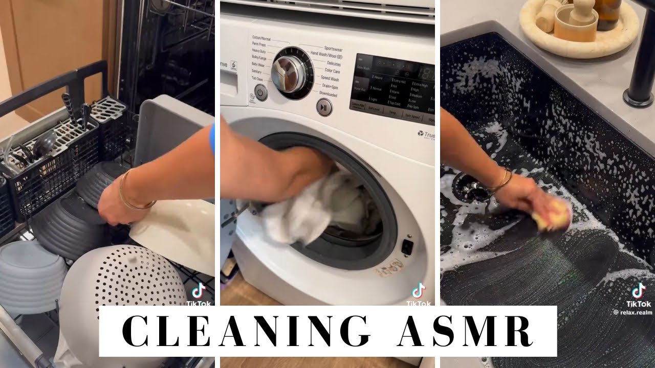 Cleaning ASMR | Soothing Sounds & Relaxing Visuals | TikTok Compilation ...