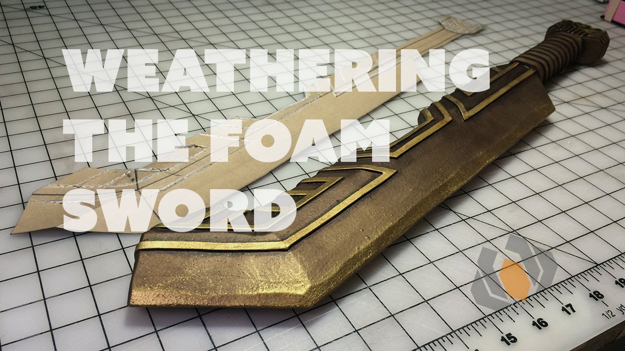 Prop: Live from the Shop - Weathering the Foam Dwarven Sword - YouTube