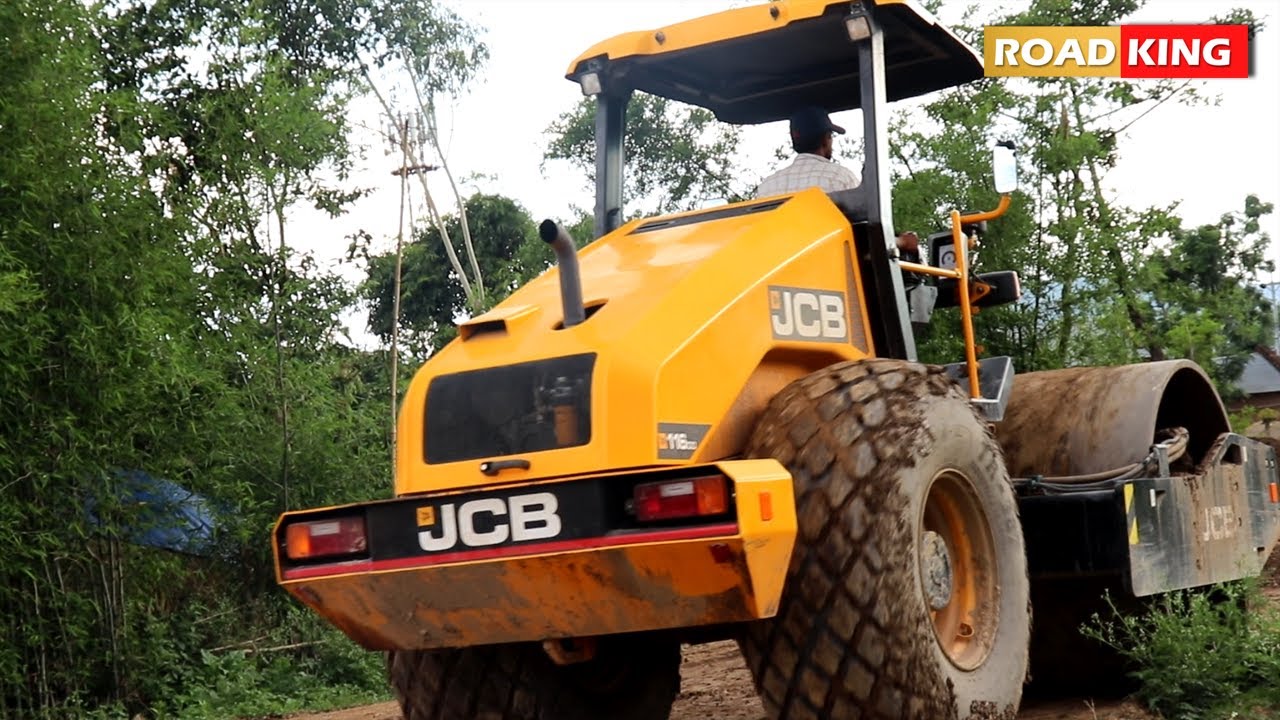 JCB 116 DD Road Roller review ! JCB Working on Field Video - YouTube