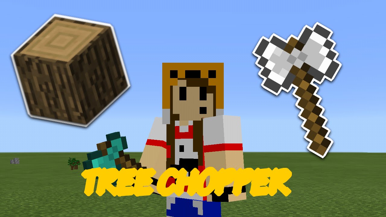 Minecraft PE 0.14.0:Mod Tree Chopper-[MOD] - YouTube