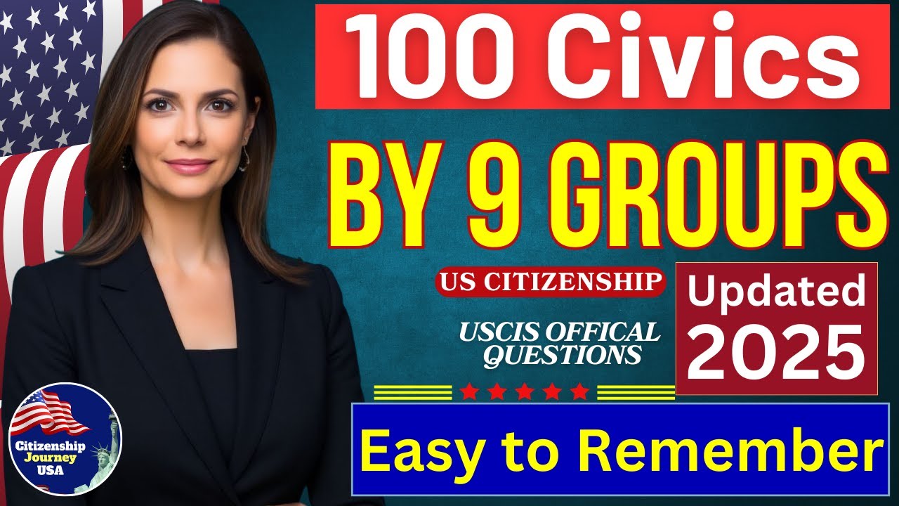 2025 U.S. Citizenship Interview | 100 Civics Questions in 9 Groups ...