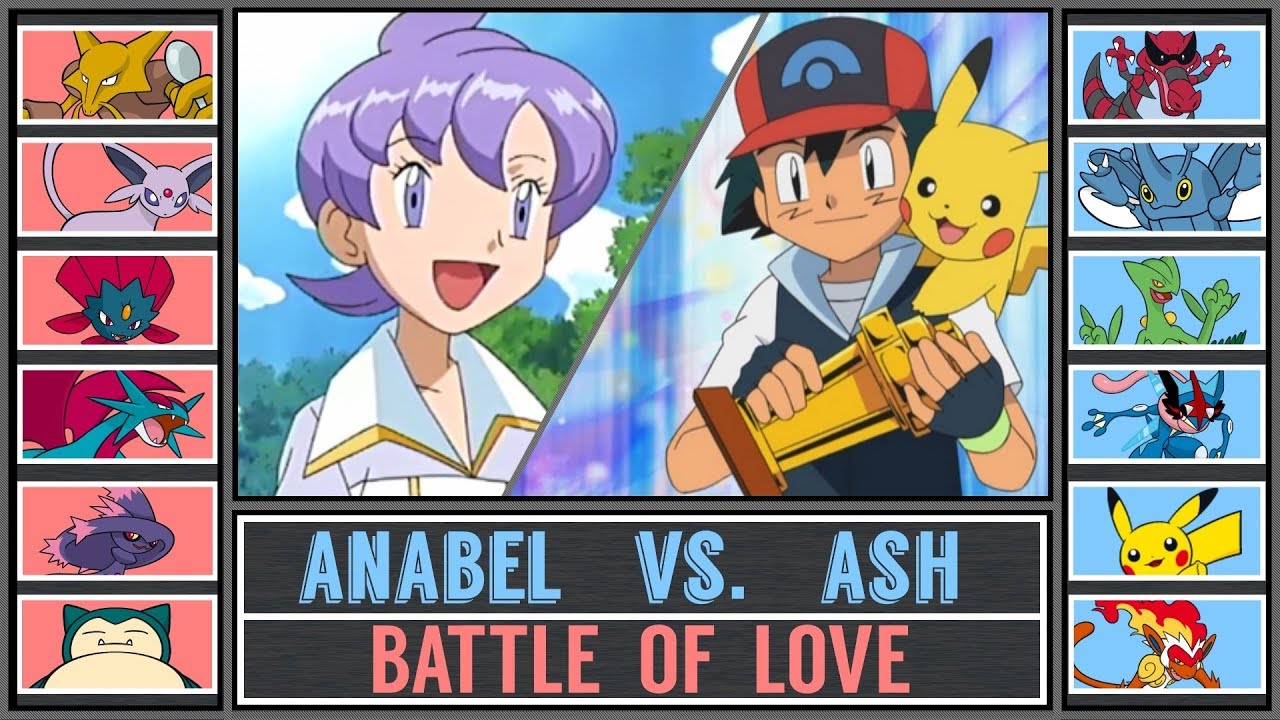 Ash vs. Anabel (Pokémon Sun/Moon) - Battle of Love - YouTube