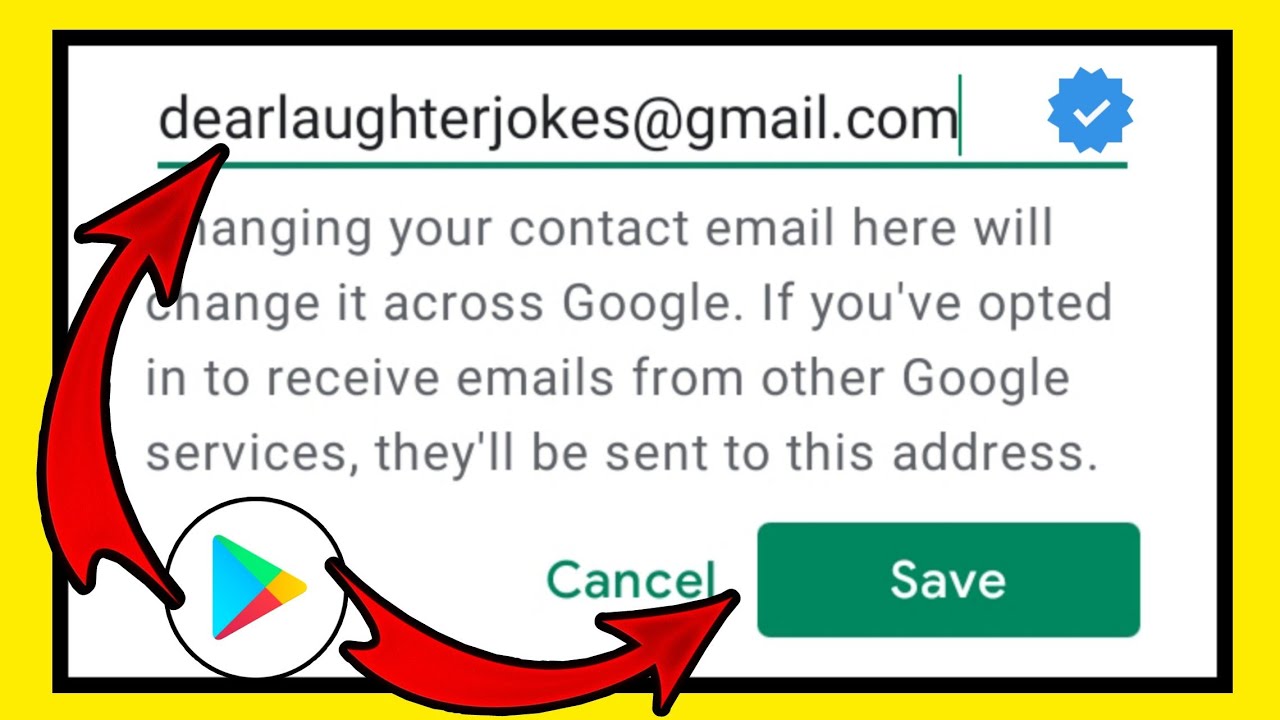 How to change play store gmail id for contact| Turn off email ...