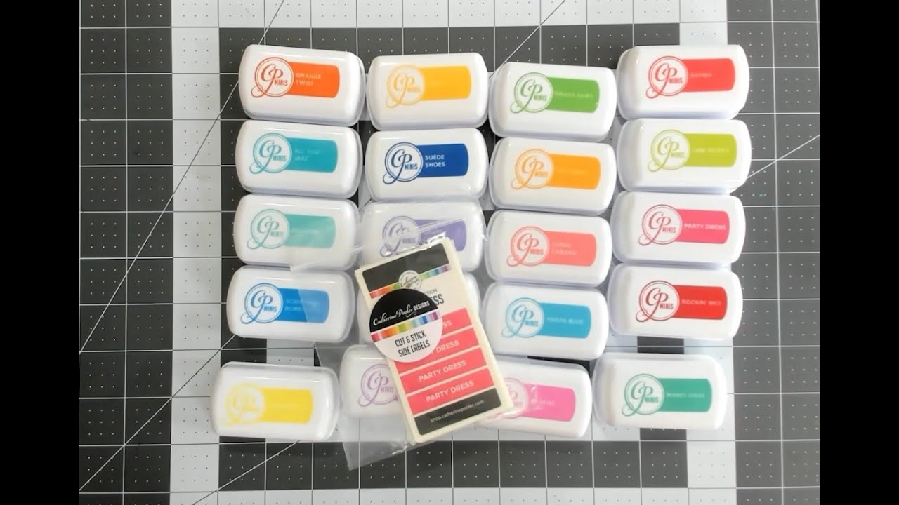 Labeling and storage of my Catherine Pooler Mini Ink Pads. - YouTube